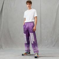 China Wholesale Embroidery Rhinestones Acid Wash Stacked Sweat Pants Men Custom Sports Suit Jogging Baggy Mens Sweatpants for sale