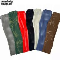 China StreetWear Stacked Flare Sweat Pants for Men Custom Logo Jogger Acid Wash Heavyweight Gradient Acid Wash Mens Baggy Sweatpants for sale