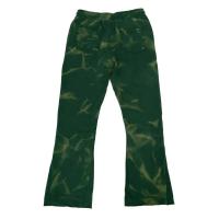 China StreetWear Stacked Flare Sweat Pants for Men Custom Logo Jogger Acid Wash Heavyweight Gradient Acid Wash Mens Baggy Sweatpants for sale