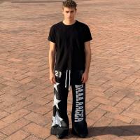 China Custom Y2k Plus Size Jogger Cargo Men'S Baggy Pants Vintage Acid Wash Stacked Flare Sweat Pants for Men for sale