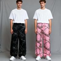 China Custom Manufacturer Graffitiy Print Jogger Flared Stacked Sweatpants Striped Camouflage Baggy  Wide Leg Camo Pants Men for sale