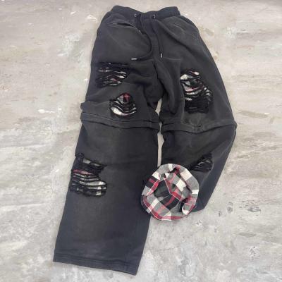 China Autumn Winter Thickened Vintage Casual Cotton Flare Wide Leg Outdoor Acid Wash Sweat Men's Jogger Pants Baggy Mens Sweatpants for sale