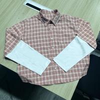 China Custom Embroidery Logo Comfortable Breathable Casual Button Plaid Shirts Cotton Oversized Long Sleeve Double Layer Shirt for Men for sale