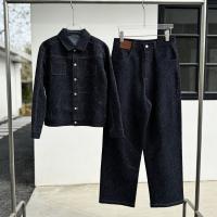 China OEM/ODM Manufacturer Streetwear Suit Custom Fashion Oversized Outdoor Denim Jacket and Jeans Pants Button up Autumn Men's Sets for sale