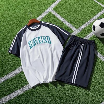 China 2025 New Summer High Quality Crewneck T-Shirt And Shorts Set Custom Digital Printed Cotton Biker Crop Top And Shorts Set For Men for sale
