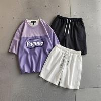 China Manufacturers Wholesale Summer Cycling Shorts Sets For Men Custom Breathable Casual Sports Short Sleeve T-Shirt And Shorts Set for sale