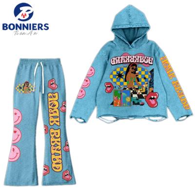 China Design Custom Sweatsuit 2 Pieces Set Blank Hoodie and Trouser Jogging Suits Custom High Quality Sweatsuits Digital Print Adults for sale