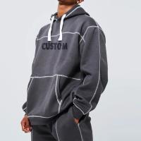China Streetwear Unisex Sweatsuit Jogger Oem Hoodie Custom Contract Stitch Hip Hop Embroidered Flared Sweatpants and Hoodie Sets for sale