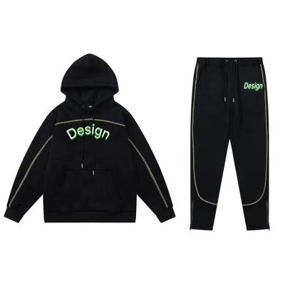 China Custom 100% Cotton Y2k Blank School Uniform Set Tech Fleece Football Soccer Polo Retro Man Hoodie Sportswear Tracksuit for sale