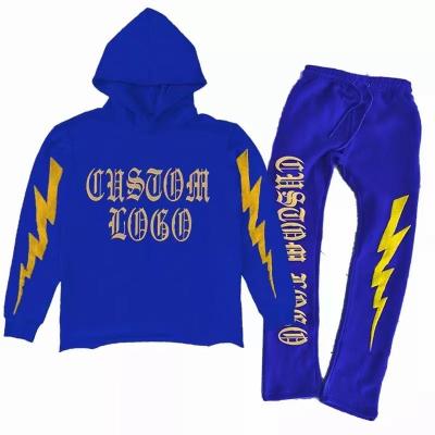 China Custom  Fleece Full Zip Tracksuit Hoodie Jogger Two Piece Jogging Tracksuit Set Men Logo Sport Wear Polyester Tech Sweat Suits for sale