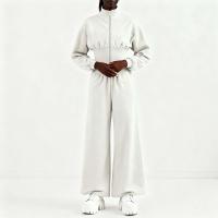 China Manufacturer Custom French Terry No Hood Hoodie and Wide Leg Pants Set Activewear Casual Sweatsuirt Heavyweight Women Clothing for sale