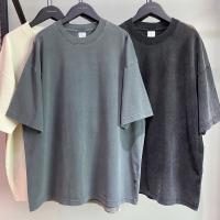 China Custom Designer Logo Heavyweight Blank Acid Washed Breathable Cotton Men Tshirt for sale