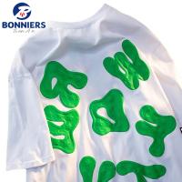 China High Quality Organic Cotton Sweatshirts Custom Printed Stickers 3d  Unisex Street Wear T-shirts for sale
