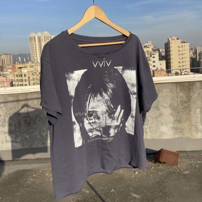 China Wholesale Custom Basic Oversized Regular Box Fit Pure Cotton Cartoon Black Cheap Men's T-shirt Rhinestone Cropped Printed Tshirt for sale