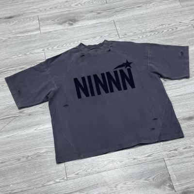 China New Fashion Design High Quality Clothes 100% Cotton t Shirt custom boxy acid wash Letters Oversized vintage Men TShirts for sale