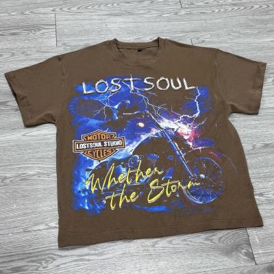 China Custom High Quality Oversized Digital Printing Men's T-shirt Wholesale Graphic 100% Cotton Streetwear Boxy Summer Tshirt for Men for sale