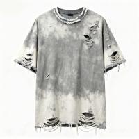 China Heavyweight Streetwear Blank Vintage Acid Wash Men's t Shirt Custom Oversized Short Sleeve Cropped Boxy Baggy Distressed Tshirt for sale