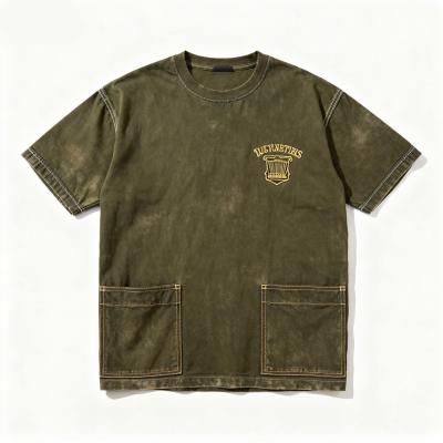 China Manufacturer Custom High Quality Oversized Boxy Acid Wash Men's T-shirt Fit Vintage Graphic Summer Short Sleeve Tshirt for Men for sale