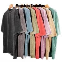 China Oem Retro 100% Cotton Heavyweight Mens Oversized Tshirt Custom Dtg Printed Tee Logo T-Shirt Acid Washed Vintage T Shirt for sale