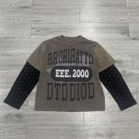 China Wholesale Custom Streetwear Vintage Rhinestone Sweatshirt Unisex Heavyweight Acid Washed Printed Hoodie Sweatshirt for Men for sale