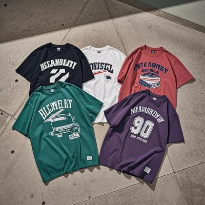 China Low Moq 100%Cotton Golf 280gsm Oversized Tshirt for Men Wholesale Custom Heavyweight Boxy Graphic Printed Streetwear T-Shirt for sale