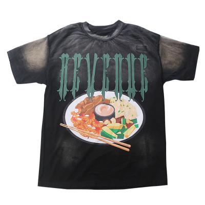China Custom Acid Wash Men'S T-Shirt Design Printed Vintage High Quality Neckline Cotton Hip Hop Plus Size Fashion Team TShirt for Men for sale