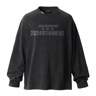 China Manufacturers Wholesale Custom Men Cotton Tshirts Drop Shoulder Printed Oversized 450 Gsm Heavyweight Blank Hoodies High Quality for sale