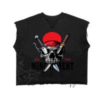 China Wholesale Custom Running Ribbed Gym Cotton Crop Sport Men'S Tank Tops Printed Sun Faded Sleeveless Vest T-Shirt for Men for sale