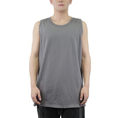 China Summer Men's Vest Custom Sleeveless Tee T-Shirts Print Graphic Ripped T-shirt Sport Casual Sweatshirt Running Vest for Men for sale