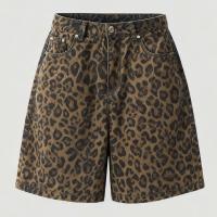 China 2025 Trending Leopard Men's Denim Shorts Manufacturer Custom Print Hip Hop Y2k Streetwear Jorts Summer Shorts Jeans Shorts Men for sale