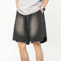China Trending Products 2025 New Arrivals Acid Wash Denim Distressed Cotton Shorts Manufacturer Custom Loose Fit Oversized Shorts for sale