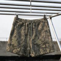 China Customized Camouflage Graphic Camo Print Summer Men's Shorts High Quality Streetwear Drawstring 100% Cotton Baggy Fitness Shorts for sale