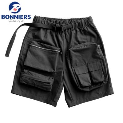 China OEM Customized Summer Nylon Cargo Shorts Running Joggers Shorts Printed Logo Trousers Plus Size Multi Pockets Zipper Men Shorts for sale