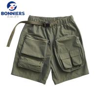 China OEM Customized Summer Nylon Cargo Shorts Running Joggers Shorts Printed Logo Trousers Plus Size Multi Pockets Zipper Men Shorts for sale