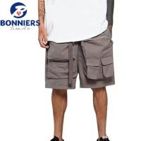 China OEM Customized Summer Nylon Cargo Shorts Running Joggers Shorts Printed Logo Trousers Plus Size Multi Pockets Zipper Men Shorts for sale