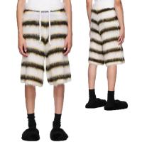 China Oem Manufacturers Custom Mohair Men'S Flare Shorts Oversized Drawstring Winter Knitted Fluffy Flared Sweatpants for Men for sale