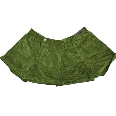 China Dongguan Manufacturer Custom Shorts Heavyweight Corduroy Hot Pants Summer Embroidered Logo Street Wear Flare Men'S Shorts for sale