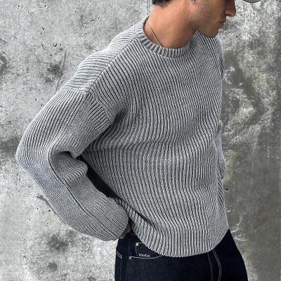 China Custom Autumn Winter Casual Crew Neck Long Sleeve Designer Sweater Mens Pullover High Quality Knit Streetwear Men Sweater for sale