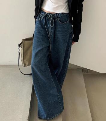 China Wholesale Custom Oversized Drawstring Women'S Pants & Trousers Track Baggy Plus Size Formal Wide Leg Jeans Pants for Women for sale