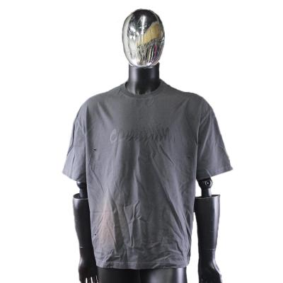 China Custom StreetWear Hip-Hop Plus Size Men'S T Shirt Vintage High Quality Cotton Acid Wash Printing Heavyweight T-Shirt for Men for sale