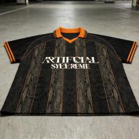 China High Quality Custom logo Soccer Jersey Club America Vintage Oversize Retro Striped Black Crop Top Boxy Fit Football Uniforms for sale
