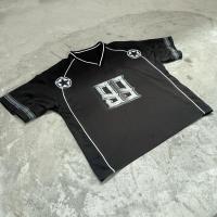 China Custom Printed logo V Neck Summer Breathable Football Soccer Basketball Jersey  Men's T Shirt Mesh Joggers T Shirt for Men for sale