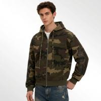 China Men's Premium Heavyweight Cotton Blend Camouflage Full Hoodie for sale