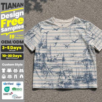 China Summer Brand Design Men's T-shirts Tianan Custom Casual Oversized Streetwear High Quality Print Low Price Cotton Men's T Shirt for sale