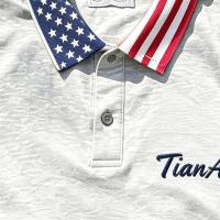 China Oversized Men's Color Block Collar Polo Shirt Star Striped Print Casual Streetwear Custom Logo Embroidered Short Sleeve Top for sale