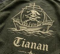 China Tianan Custom Design High Quality Shirts for Men Embroidered Logo Pattern Double-layer Plaid Shirt Men Casual Loose Fit for sale