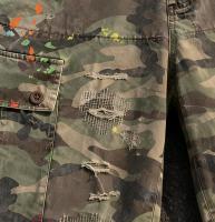 China OEM Manufacturer Custom Utility Pocket Camo Distressed Ripped All Over Print Camouflage Jorts Cargo Jeans Denim Shorts for Men for sale
