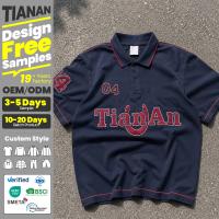 China Brand Hot Supplier Men's Polo Shirts Custom High Quality Oversized Embroidery Logo Casual Streetwear T Shirt for Men Cotton for sale