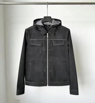 China Low Price Custom High Quality Cutting Denim Jacket Streetwear Oversized Men's Jacket Hoodies Fashion Men's Clothing Manufacturer for sale