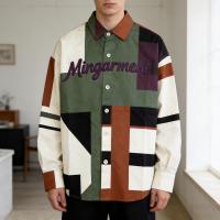 China High Quality Low Price Men's Casual Shirts Custom Embroidery Logo OEM Oversized Fit Geometric Print Cotton Fashion Shirts for sale